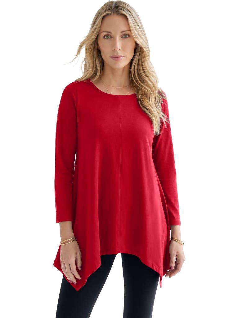 ROAMAN'S Roaman's Ultimate Handkerchief Hem Tunic